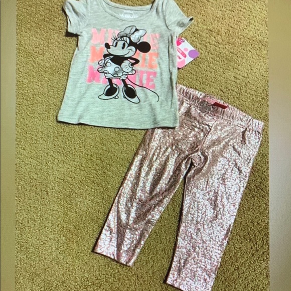 Matching Sets | Minnie Mouse Gray And Pink Outfit | Poshmark